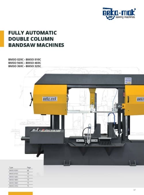 E-Catalog | Bekamak Band Saw Machines
