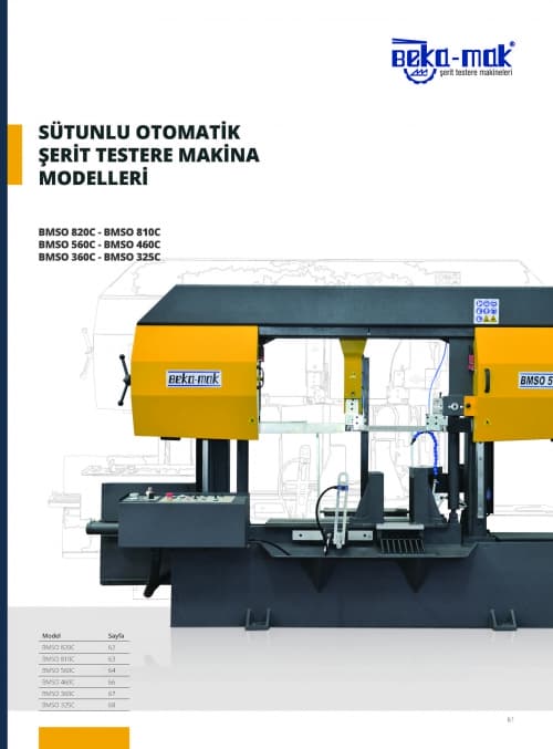 E-Katalog | Bekamak Şerit Testere Makinaları